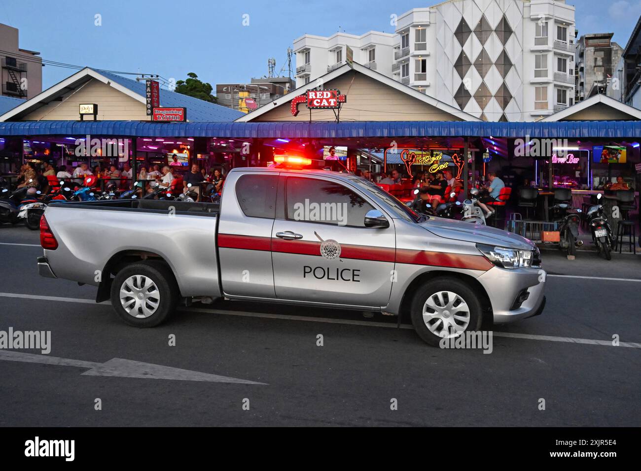 Police car warning light Stock Photo - Alamy