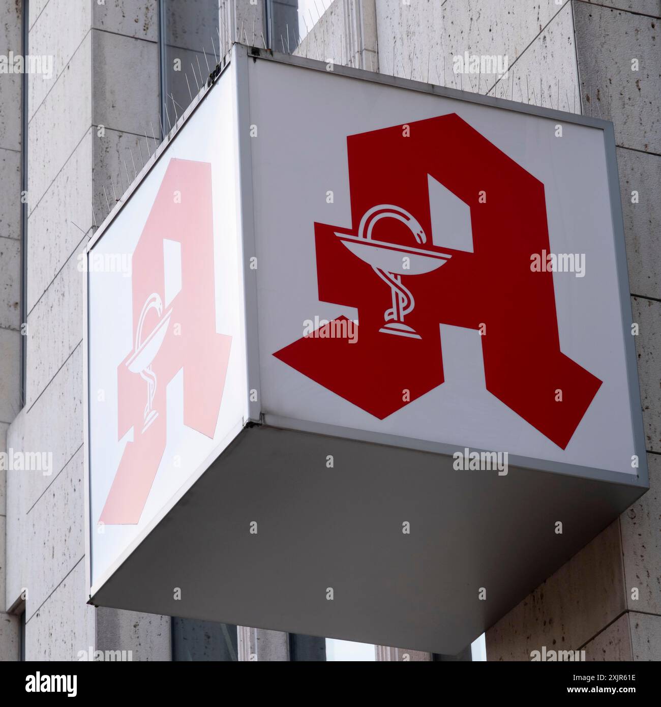 Pharmacy, facade with sign and logo, Essen, Ruhr area, North Rhine ...