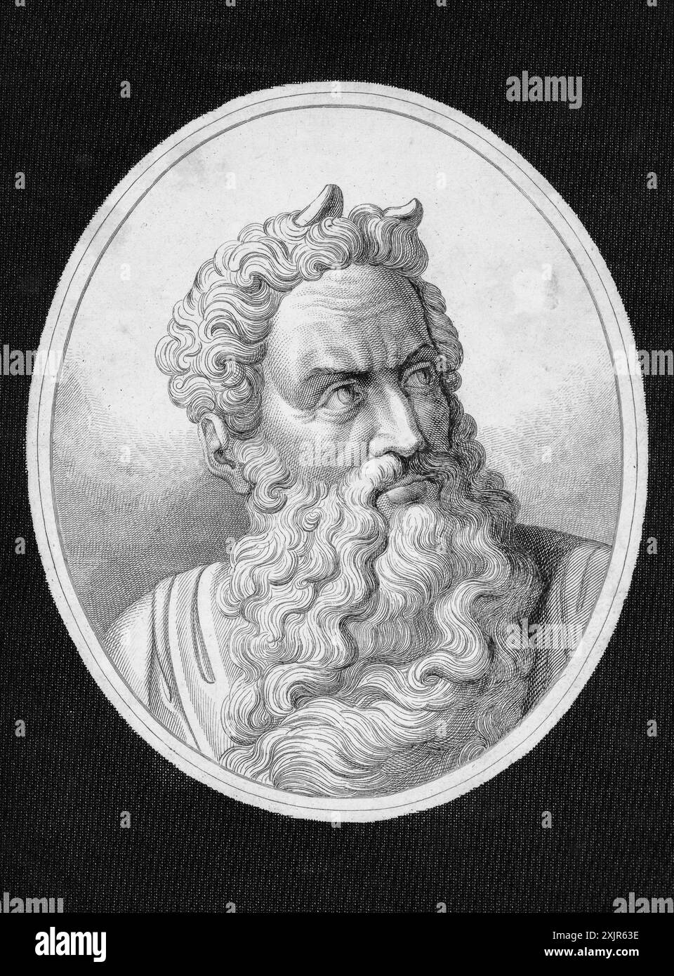 Portrait of the Prophet Moses or Moses, Old Testament, Bible ...