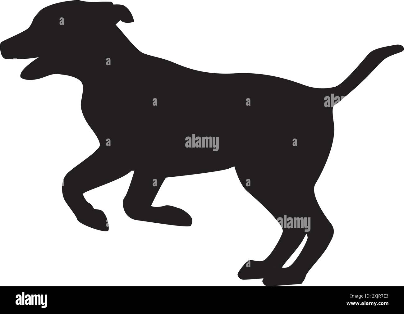 Run dog silhouette jump vector logo icon. Sport dog canine fast profile ...