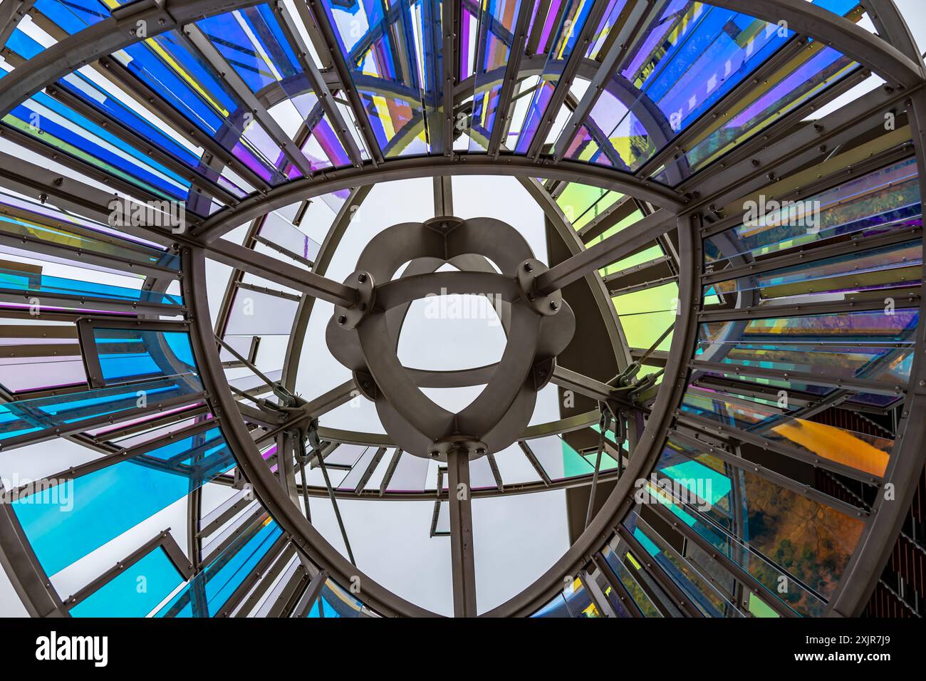 Scottsdale, Arizona, USA - 3.23.2024: Sunburst sculpture of stainless ...