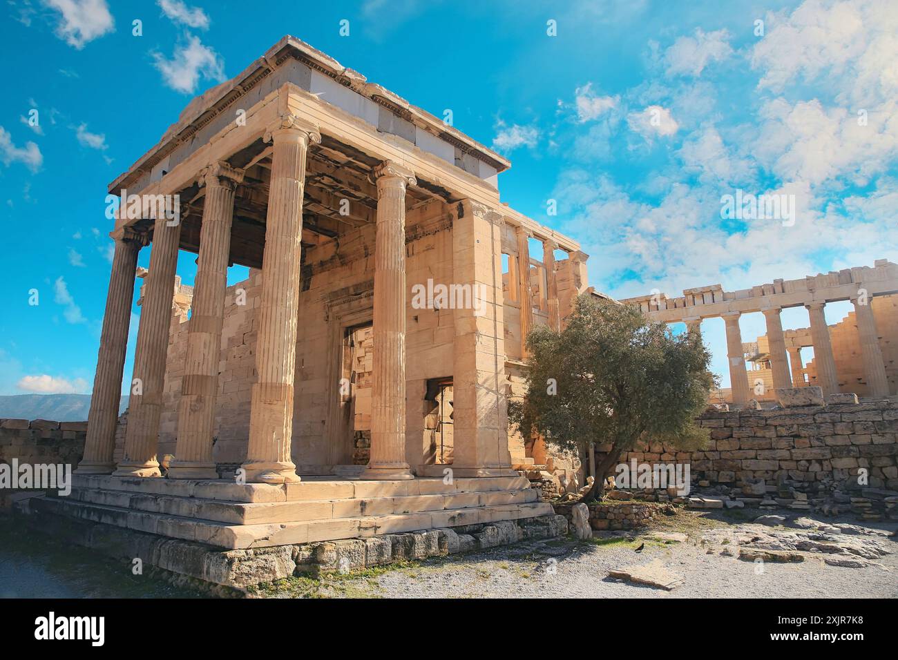The Porch of the Caryatids at the Erechtheion temple on the Acropolis ...