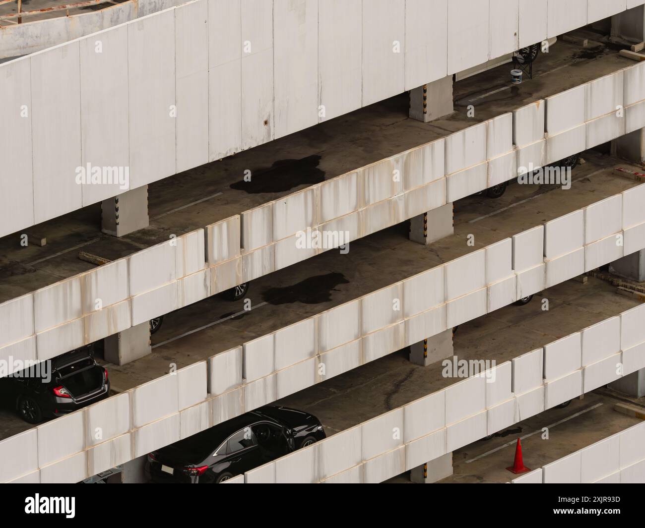 Aerial View of Cars Parked in Multi-Level Garage Stock Photo - Alamy