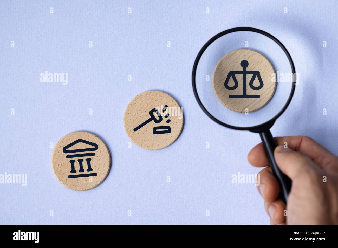 Legal Judgment: Scale of Justice and Gavel in Courtroom Symbolizing ...