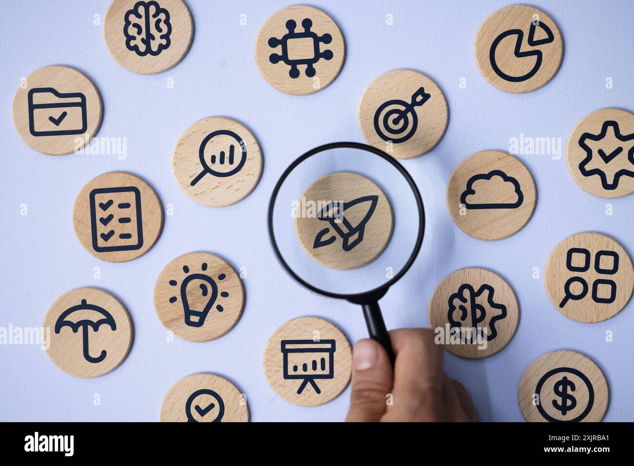 Wooden business strategy: the key to success. Vision and teamwork lead ...