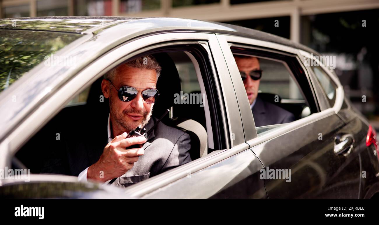 High-Profile Detective Making a Deal Inside a Luxury Car with a ...