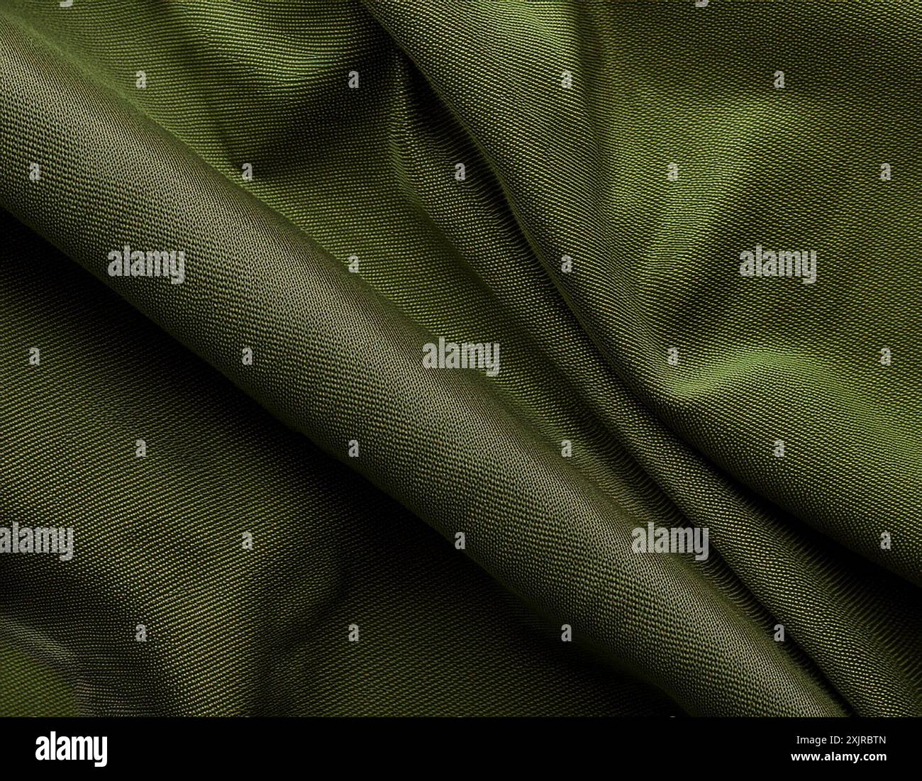 Deep Olive Green Linen Fabric Texture with a Textured, Natural Weave ...