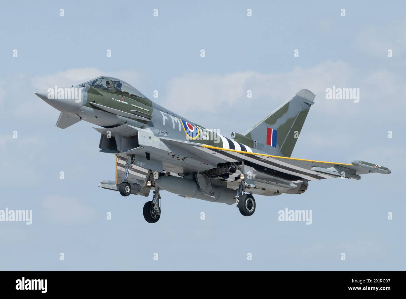Eurofighter Typhoon of 29 SQUADRON/TYPHOON DISPLAY TEAM Royal Air Force arrives during The Royal ...