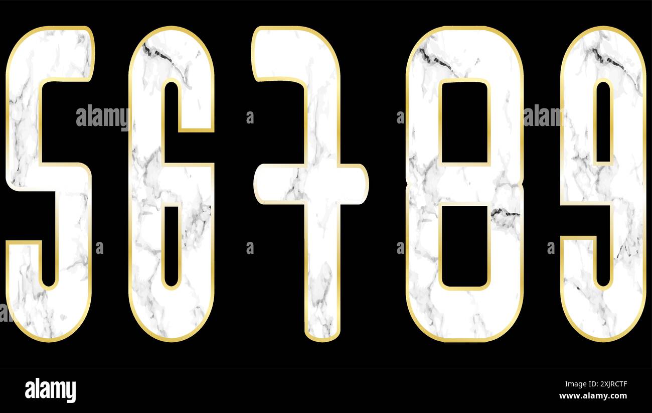 Abstract marble and golden alphabet letters pack collection ...