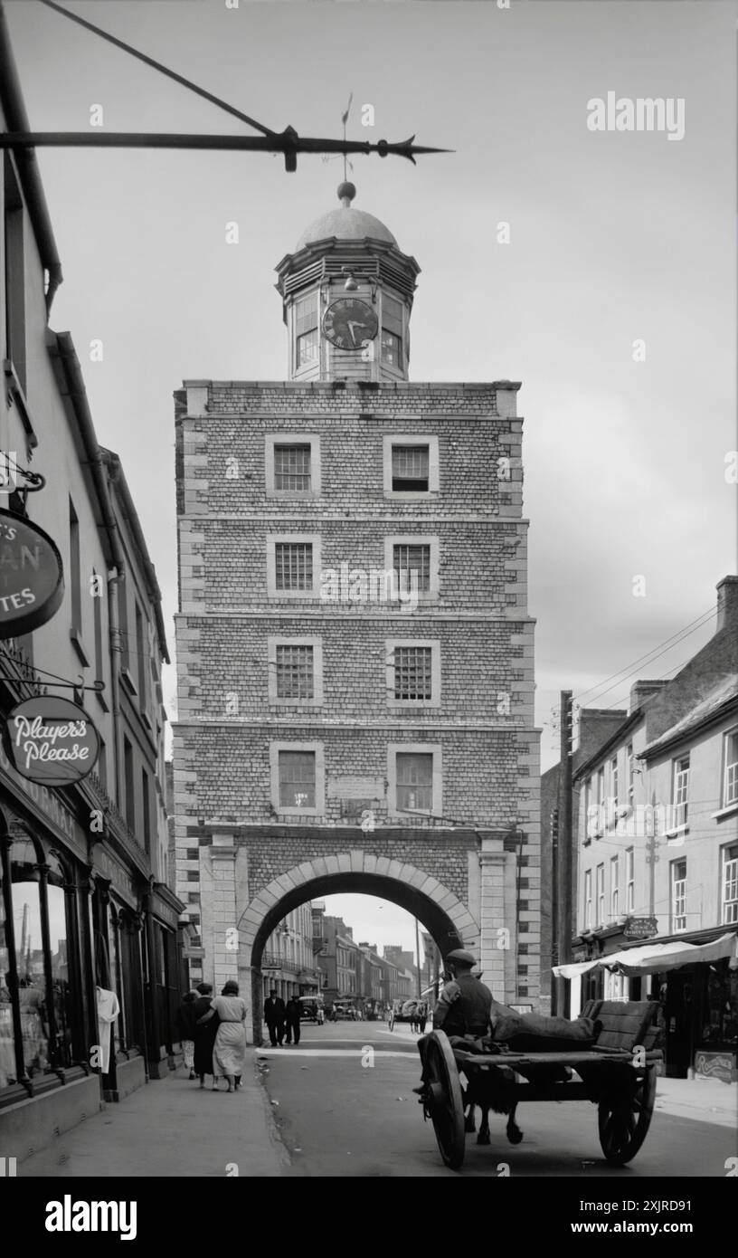 The Clock Gate Tower in Youghal, County Cork, Ireland built in 1777, on ...