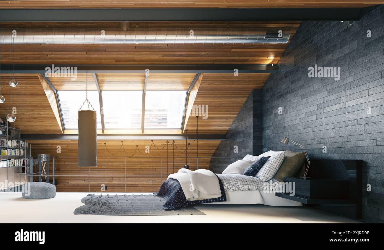 3d rendering bedroom cozy hi-res stock photography and images - Alamy