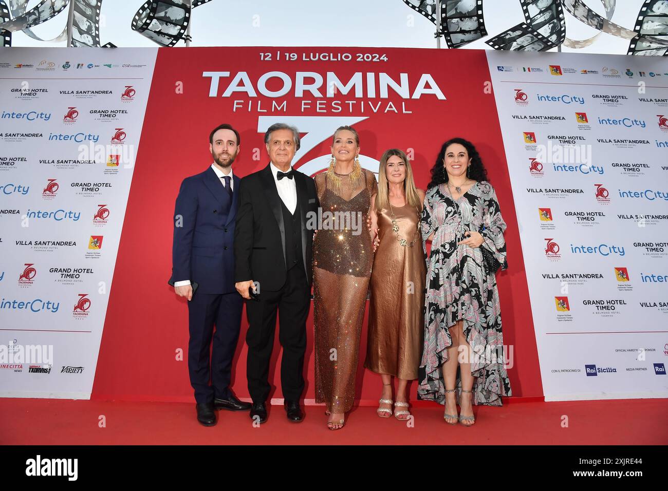 Taormina: Taormina Film Festival. Sharon Stone at the red carpet. In ...