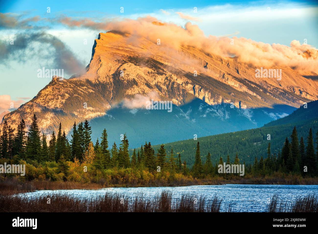 The Vermilion Lakes are a series of lakes located immediately west of ...