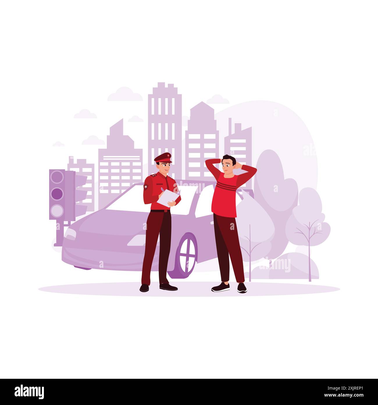 Traffic violation cars Stock Vector Images - Alamy