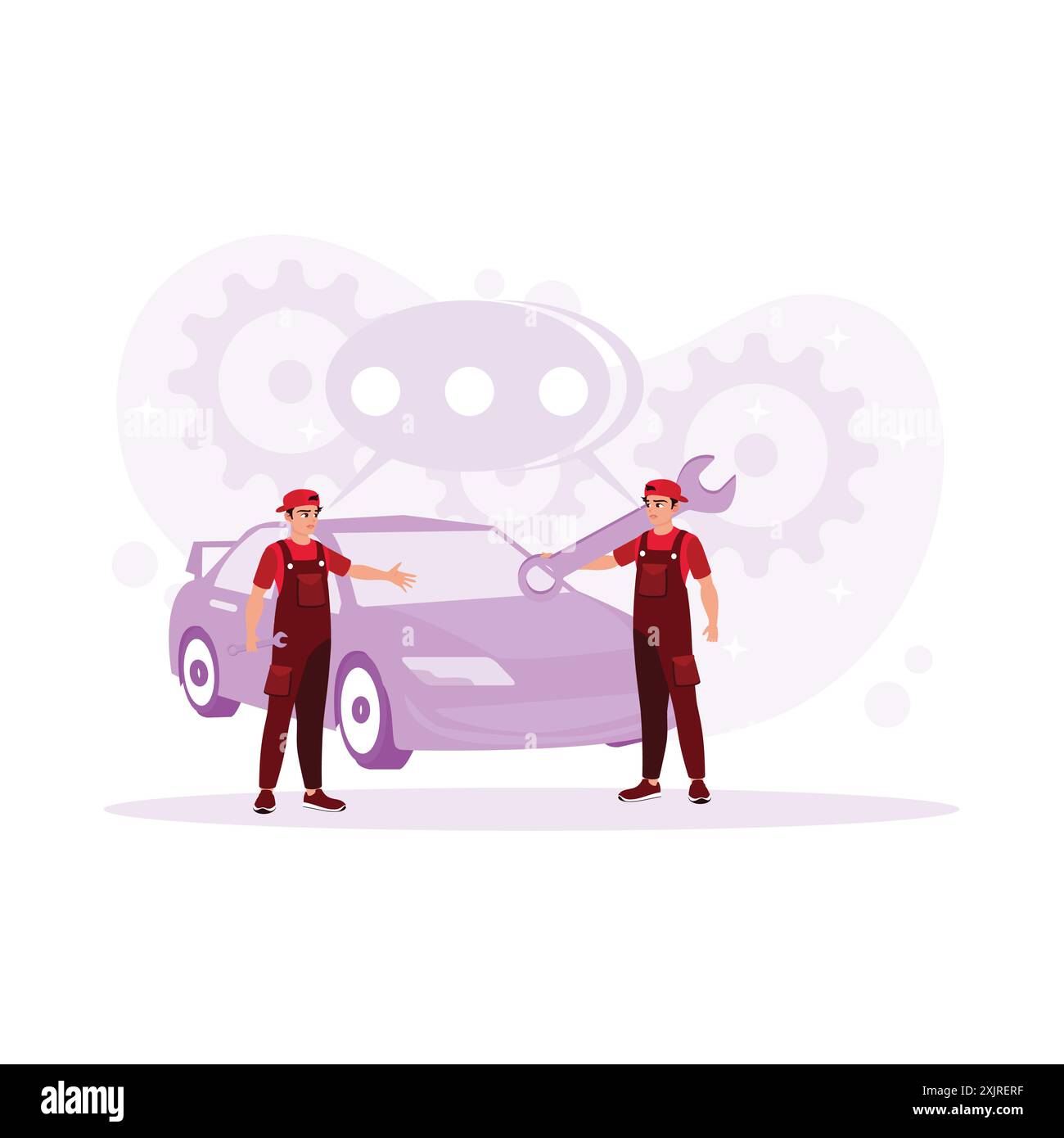 Two mechanics and a car. Arguing about the car problem, one of them ...