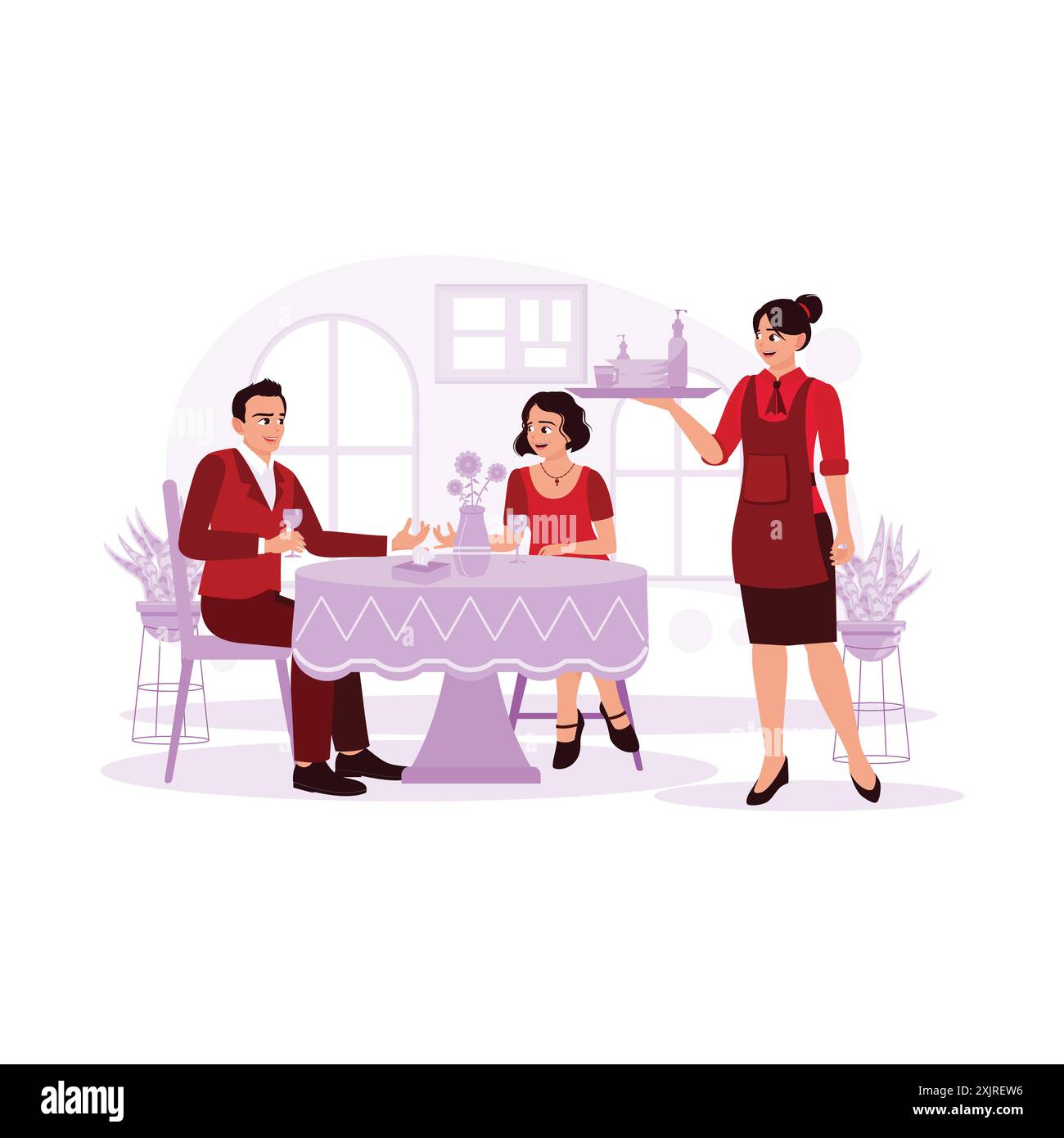 Happy elegant female person wearing Stock Vector Images - Alamy