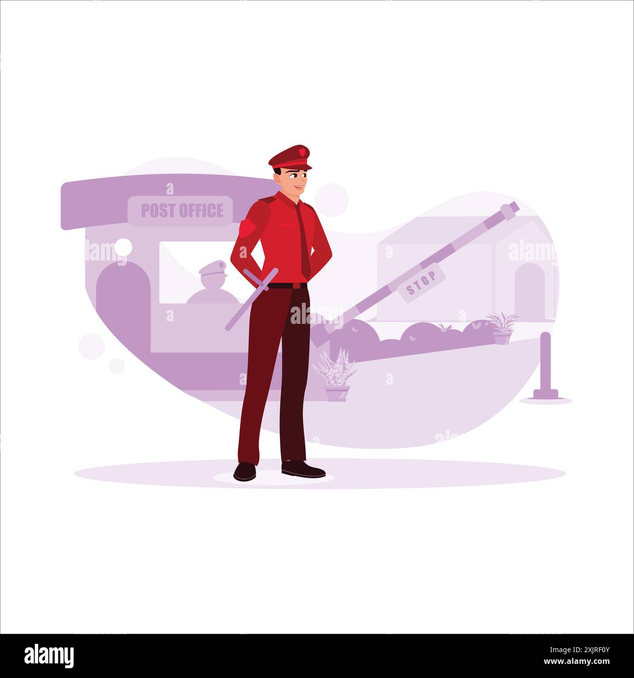 Security guards behaved perfectly in front of the entrance and guard ...