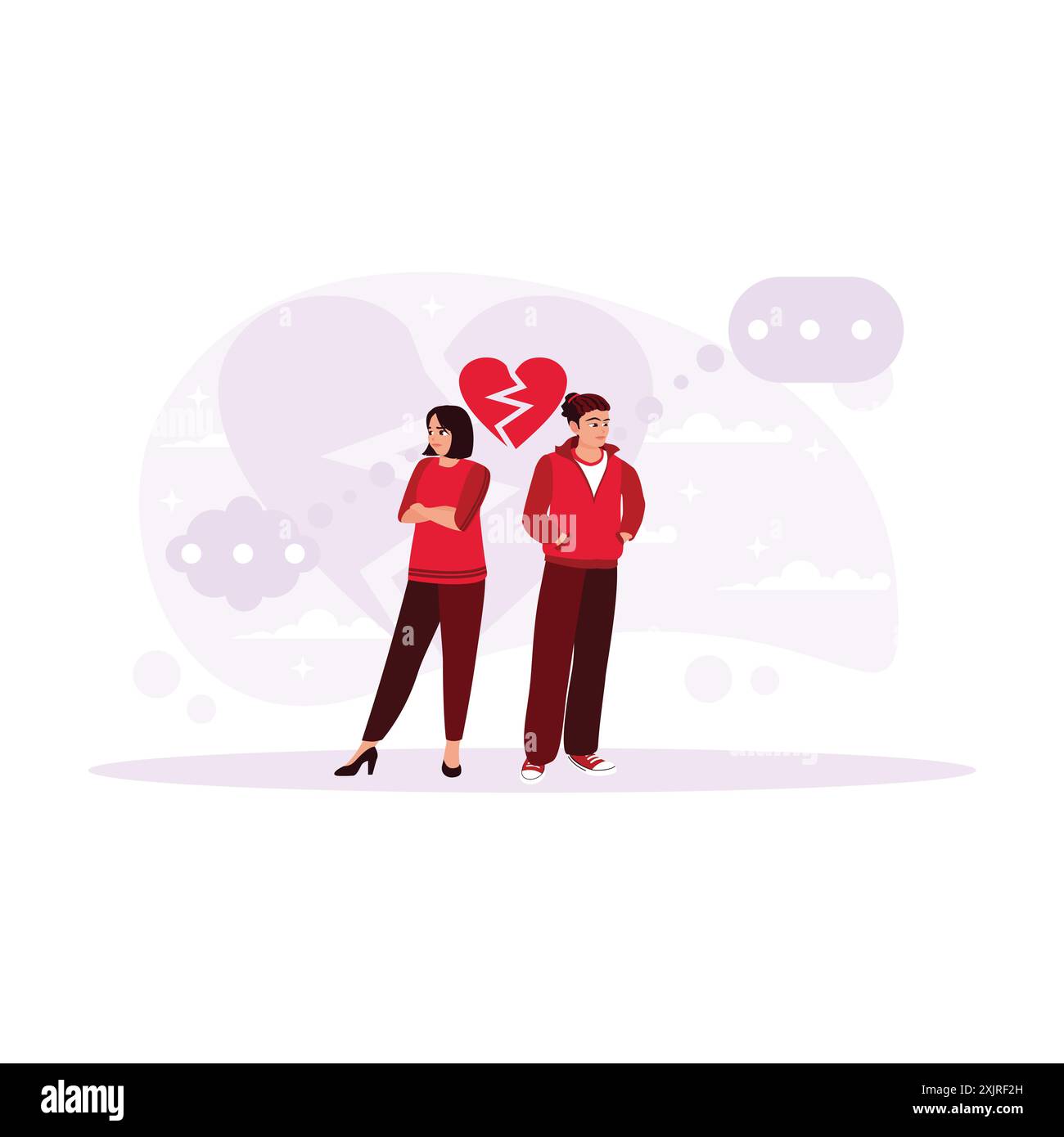 Couple argument looking Stock Vector Images - Alamy