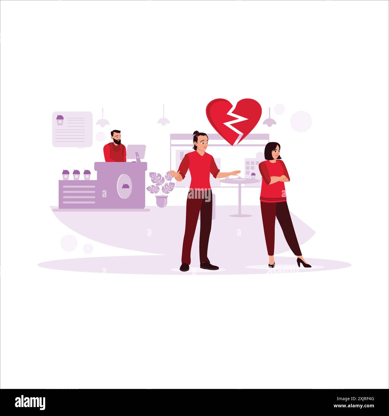 Couple problems in woman Stock Vector Images - Alamy
