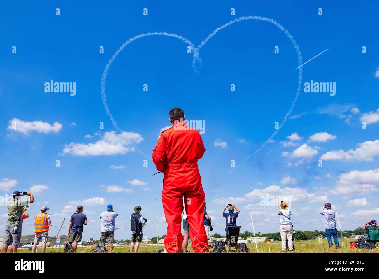 Fairford, UK. 19 JUL, 2024. A heart is drawn around Graeme Muscat, Red ...
