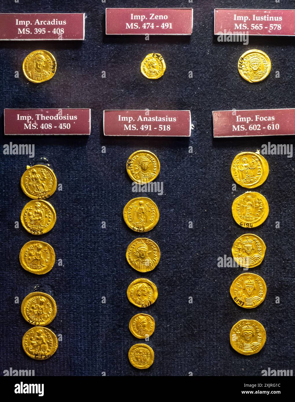 Byzantine coins collection, 5th-7th century AD, Eastern Roman Empire ...