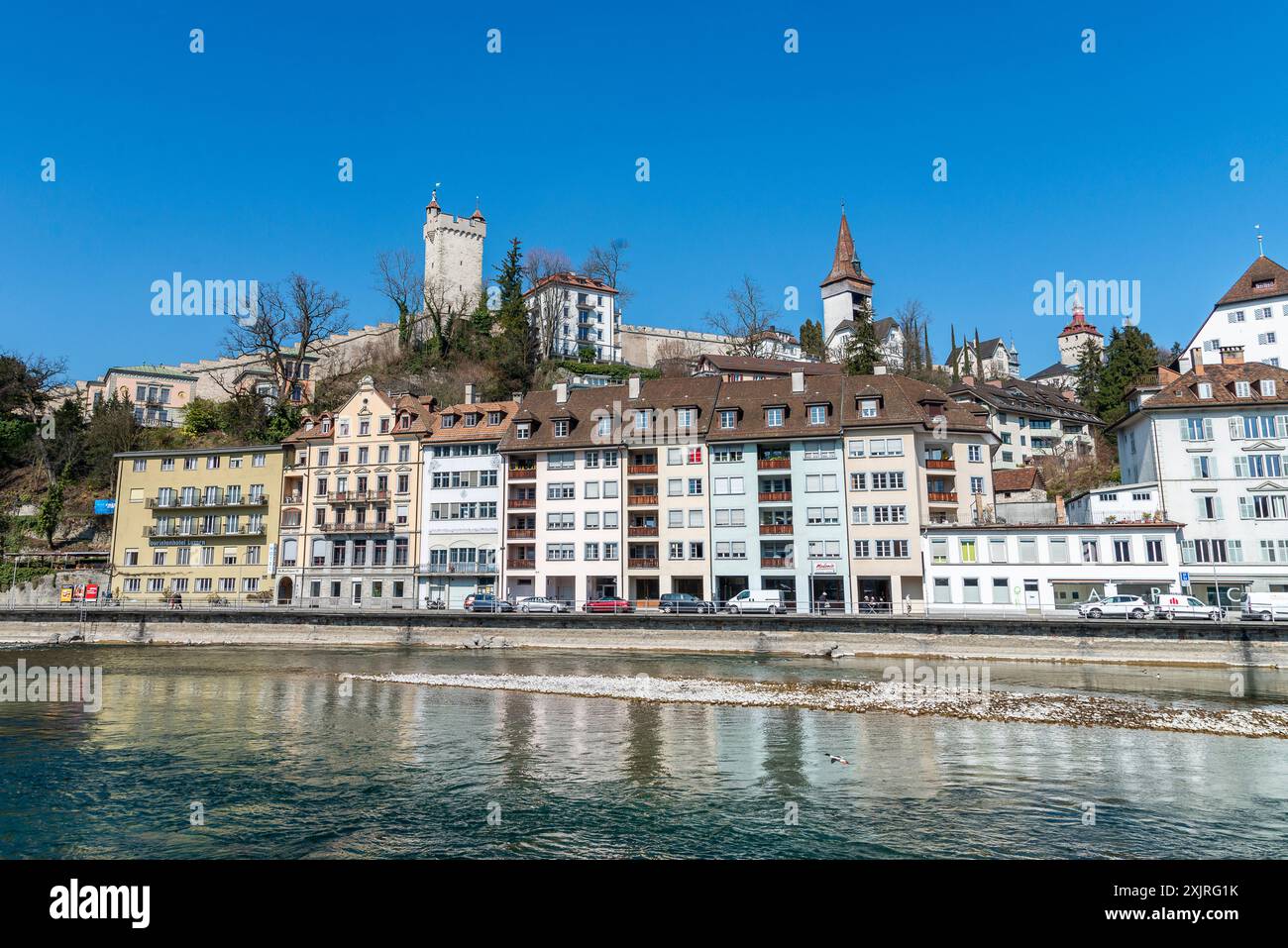 Tower and Walls of Historic Fortified City of Lucerne, Switzerland ...