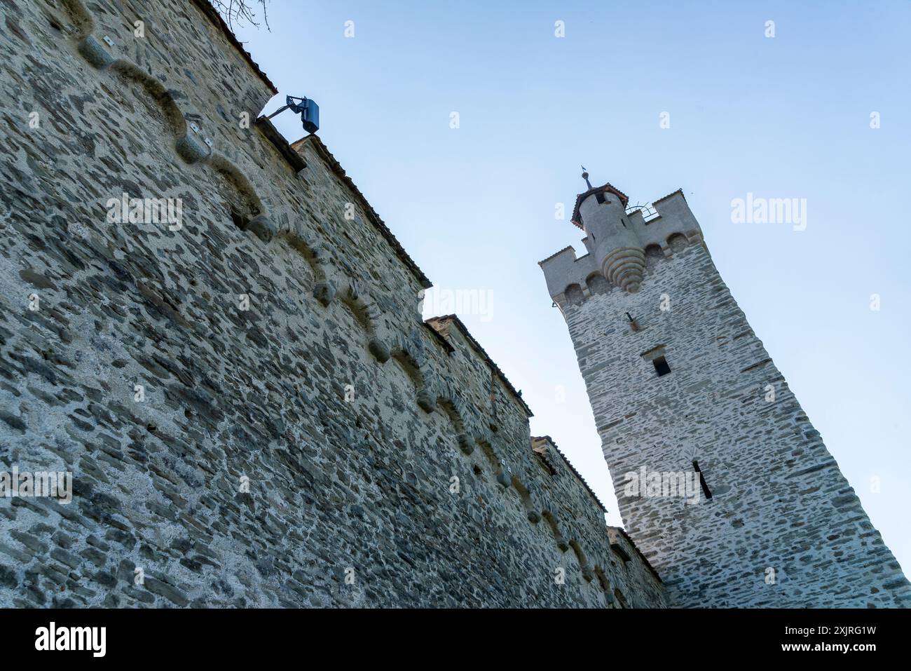 Tower and Walls of Historic Fortified City of Lucerne, Switzerland ...