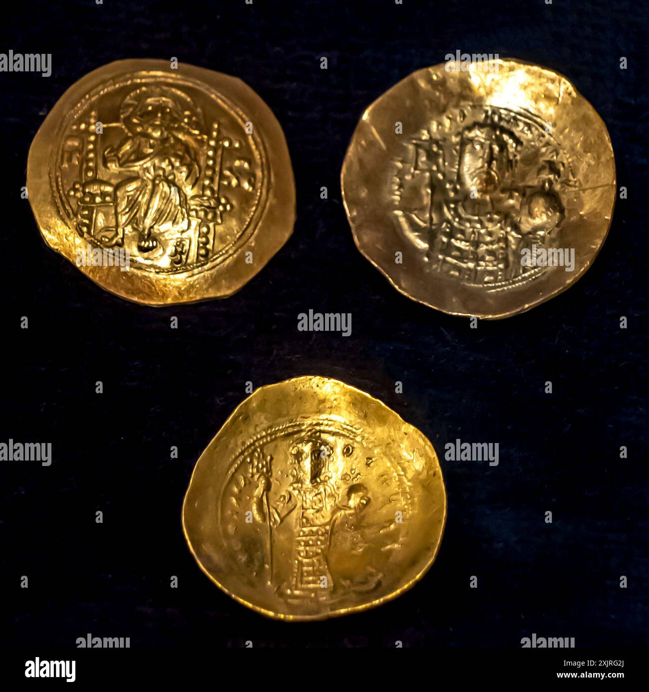 Byzantine electrum histamenon coins, 11th century AD, Eastern Roman ...