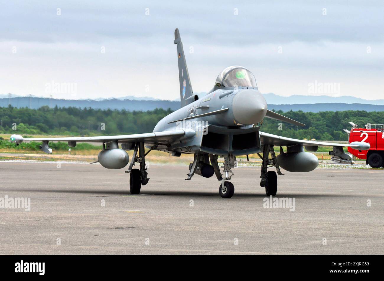 Eurofighter Typhoon Mehrzweckkampfflugzeug der deutschen Luftwaffe bei ...