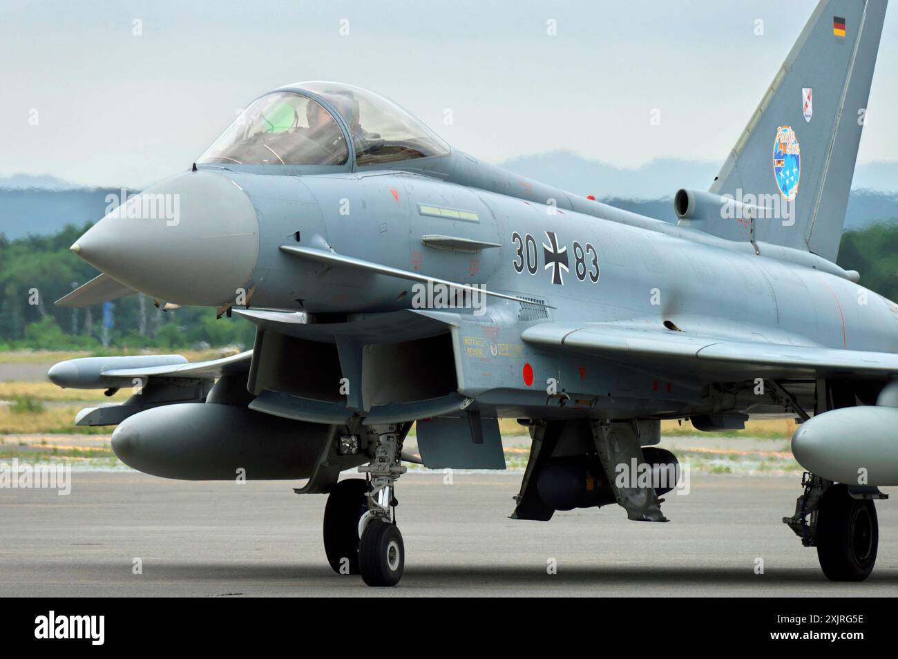 Eurofighter Typhoon Mehrzweckkampfflugzeug der deutschen Luftwaffe bei ...