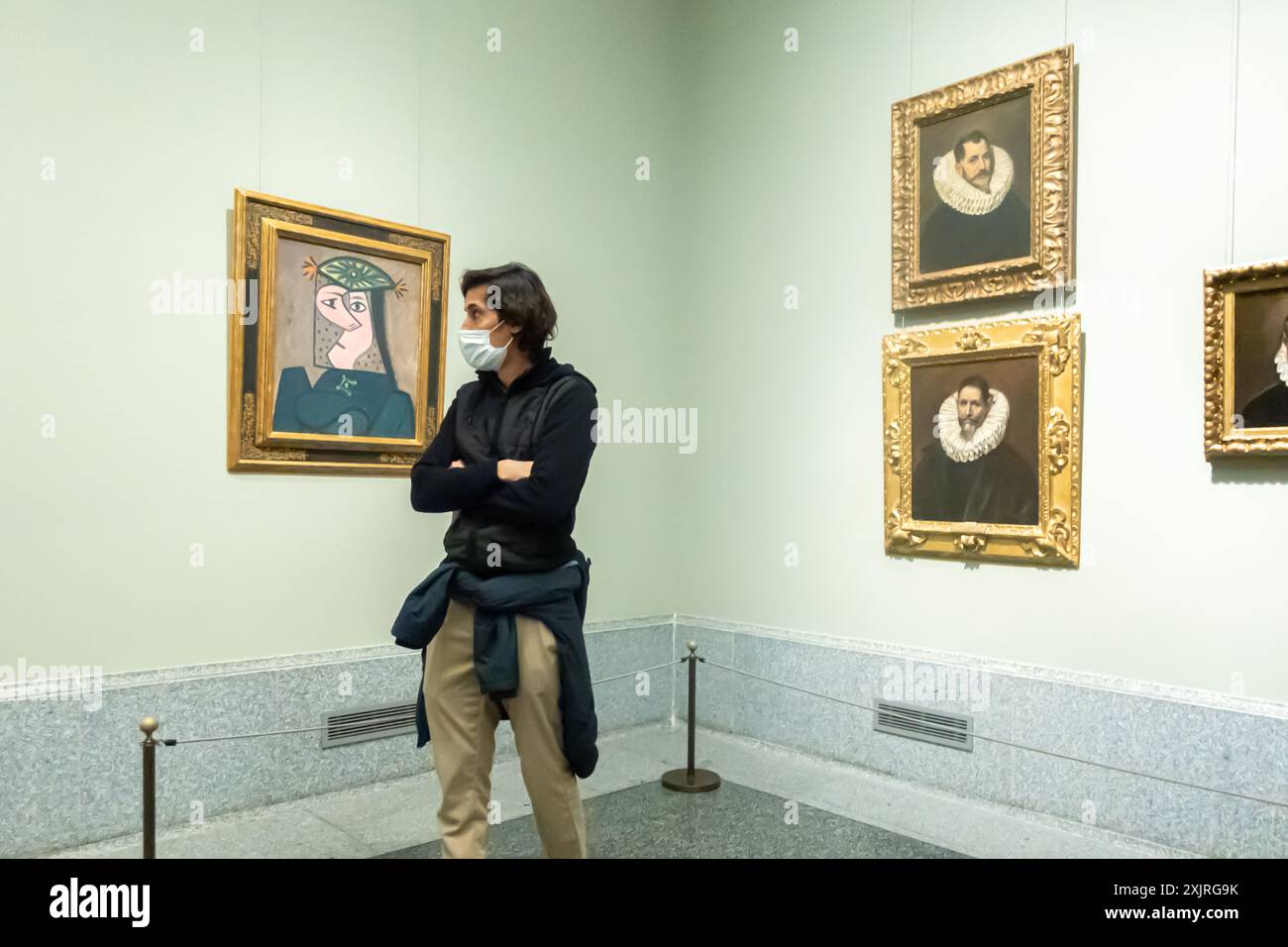 Visitor in front of Pablo Picasso's Bust of a Woman 43' painting and ...