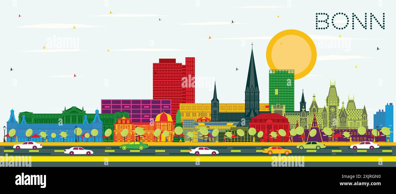 Panorama of bonn Stock Vector Images - Alamy