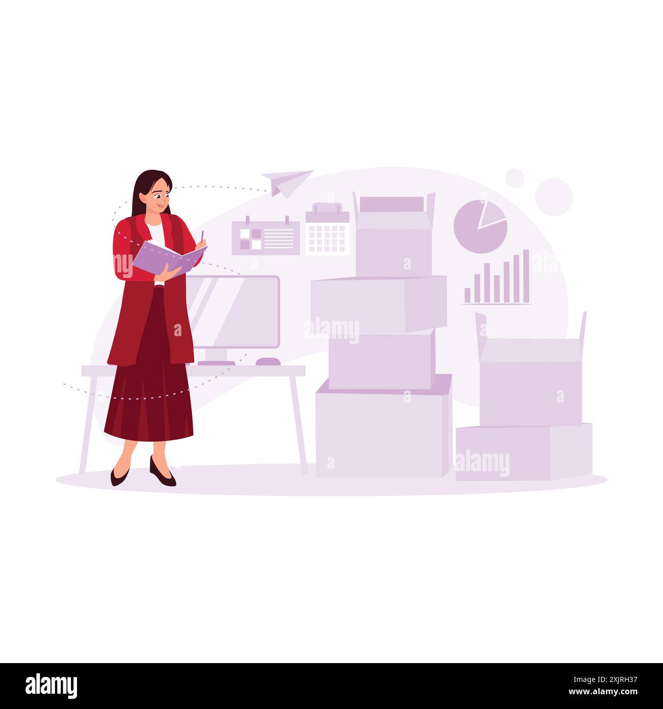 Checking boxes Stock Vector Images - Alamy