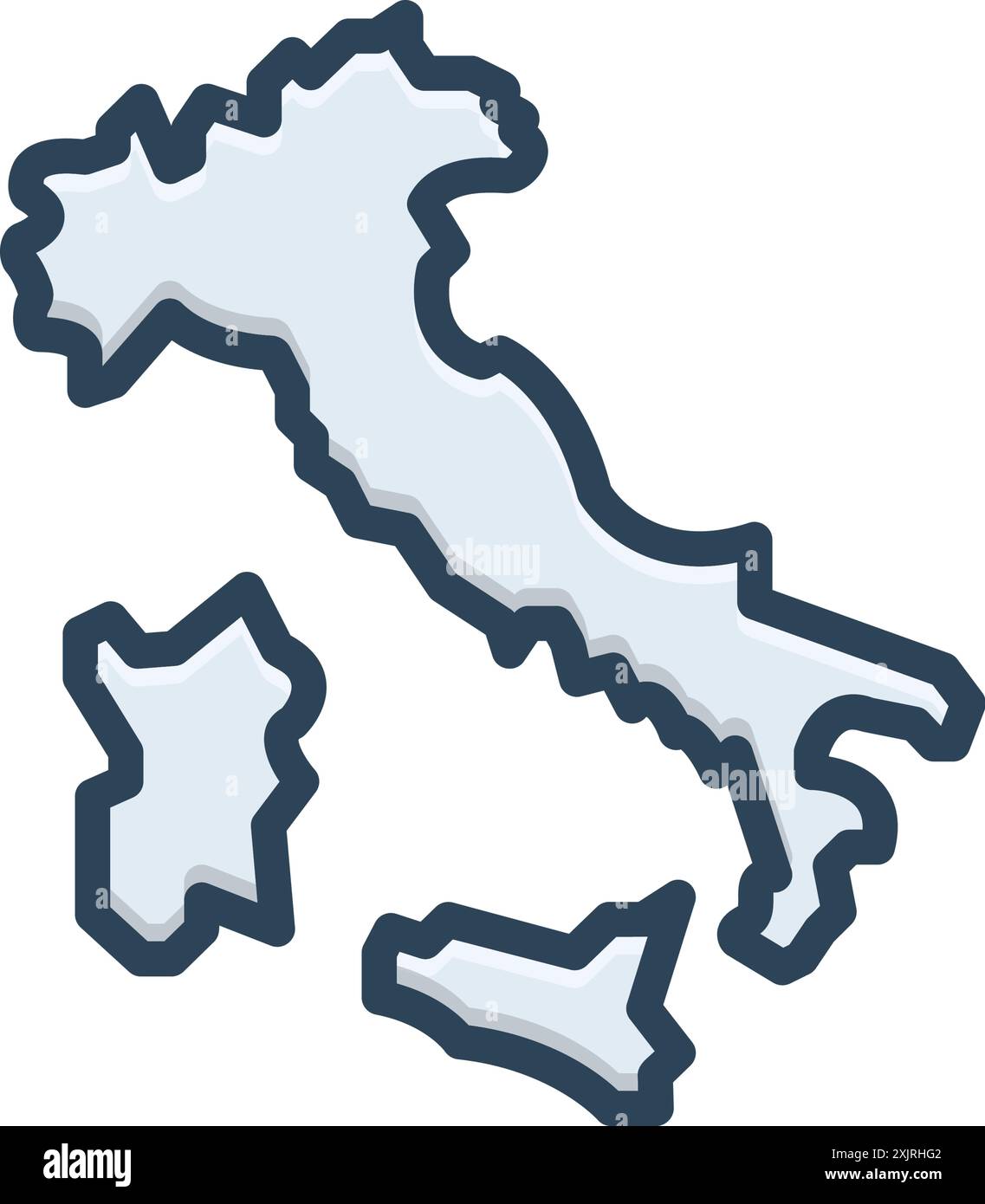 Italia map hi-res stock photography and images - Alamy