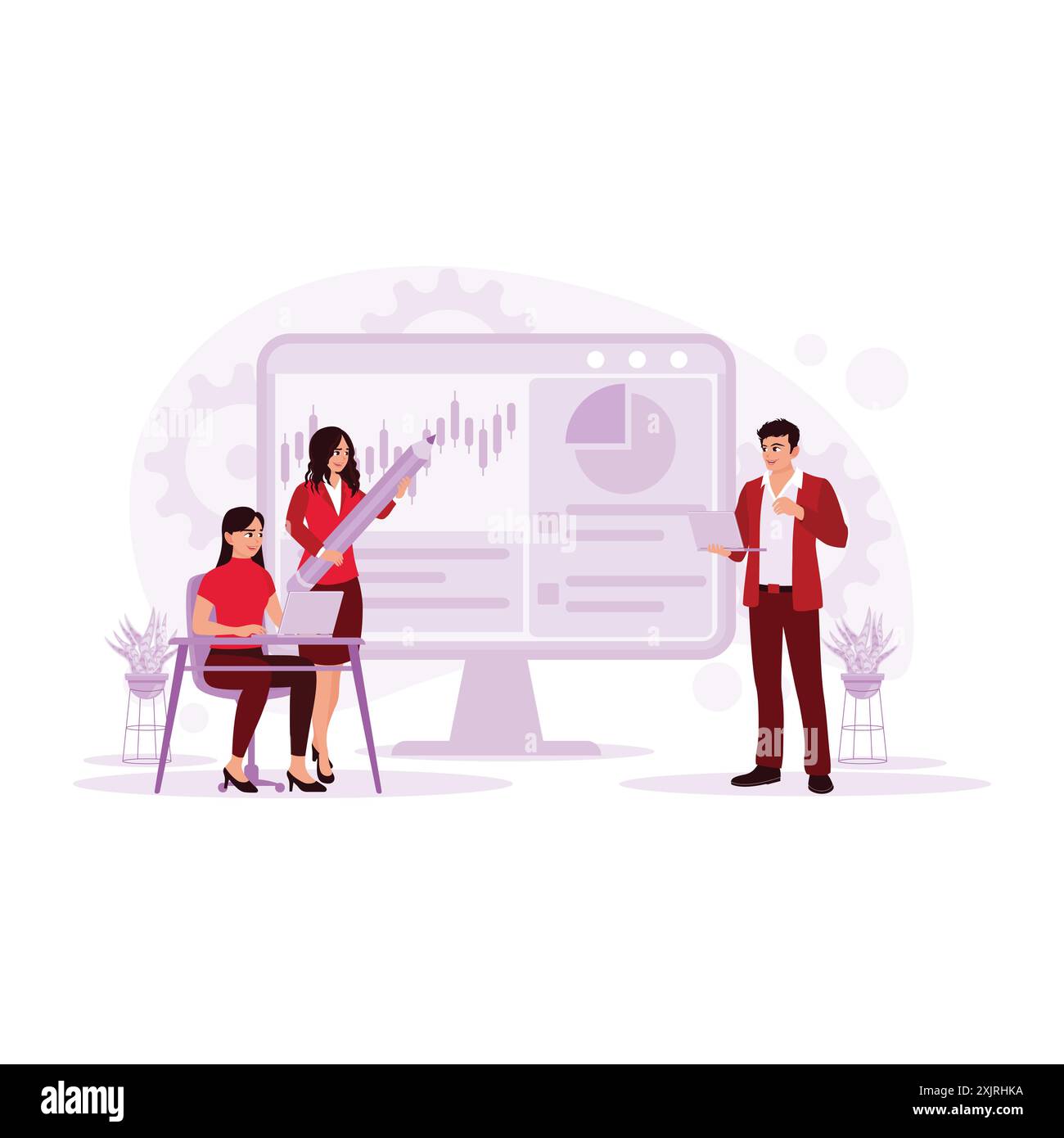 Confident female project manager Cut Out Stock Images & Pictures - Alamy