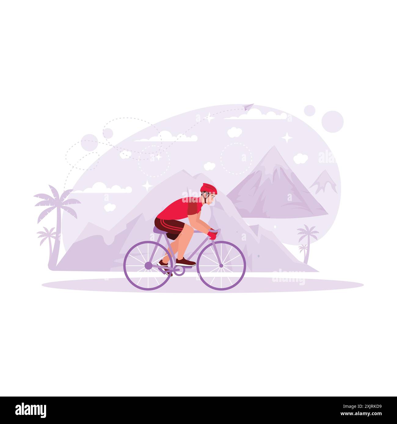 Cycling portrait view Stock Vector Images - Alamy