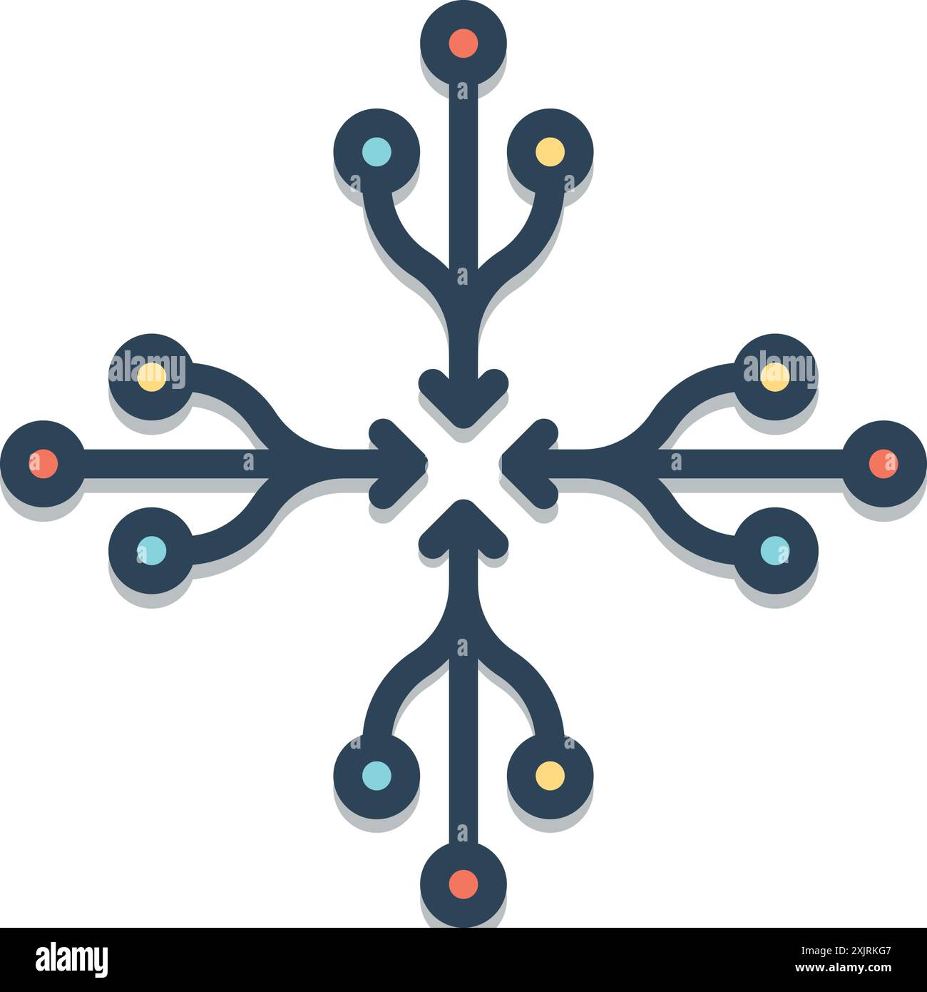 Icon for convergence,merging Stock Vector Image & Art - Alamy