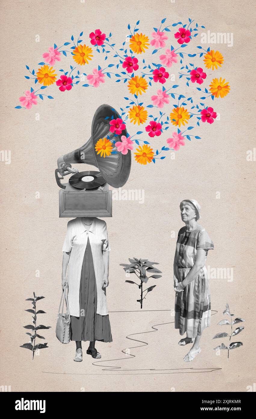 Creative art collage senior hi-res stock photography and images - Alamy