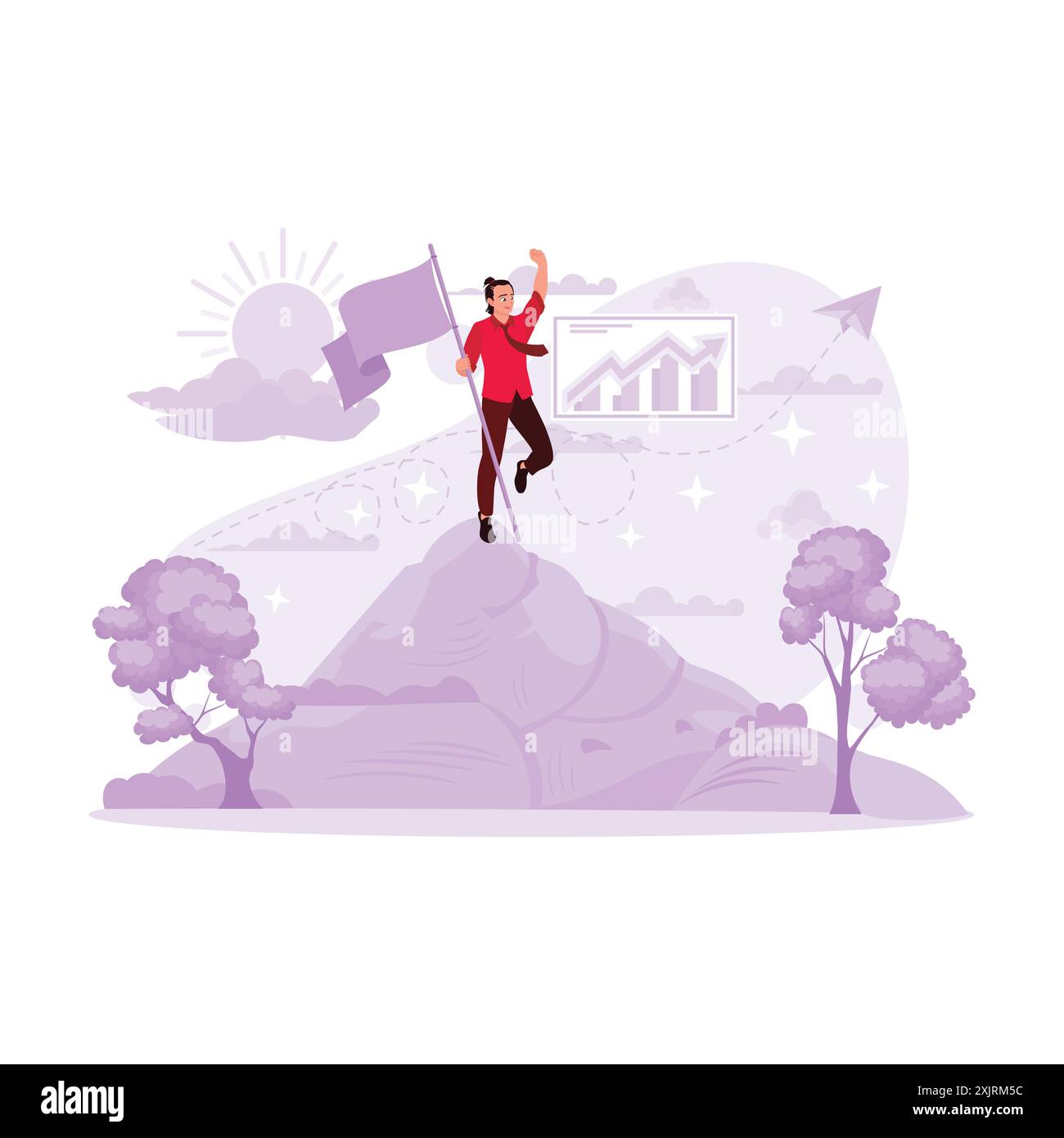 Illuminated mountain top Stock Vector Images - Alamy