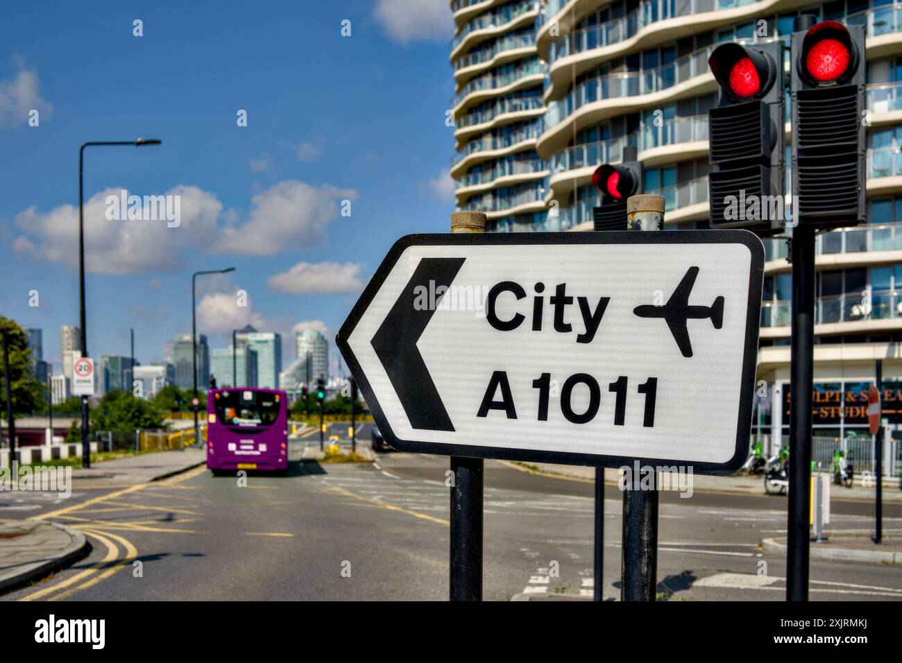 London City Airport Direction Sign, Royal Victoria Dock, Borough Of ...