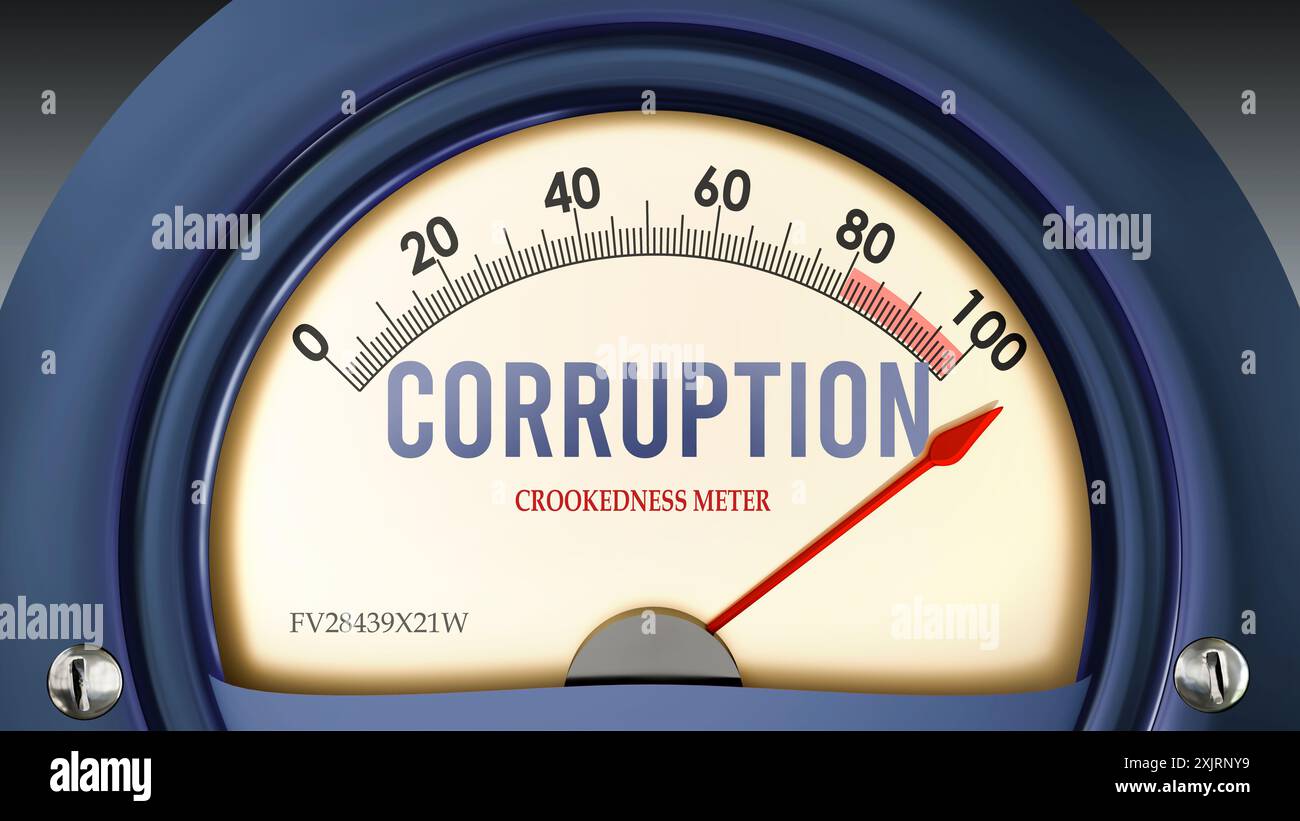 Corruption and scandal meter that is hitting a full scale hi-res stock ...