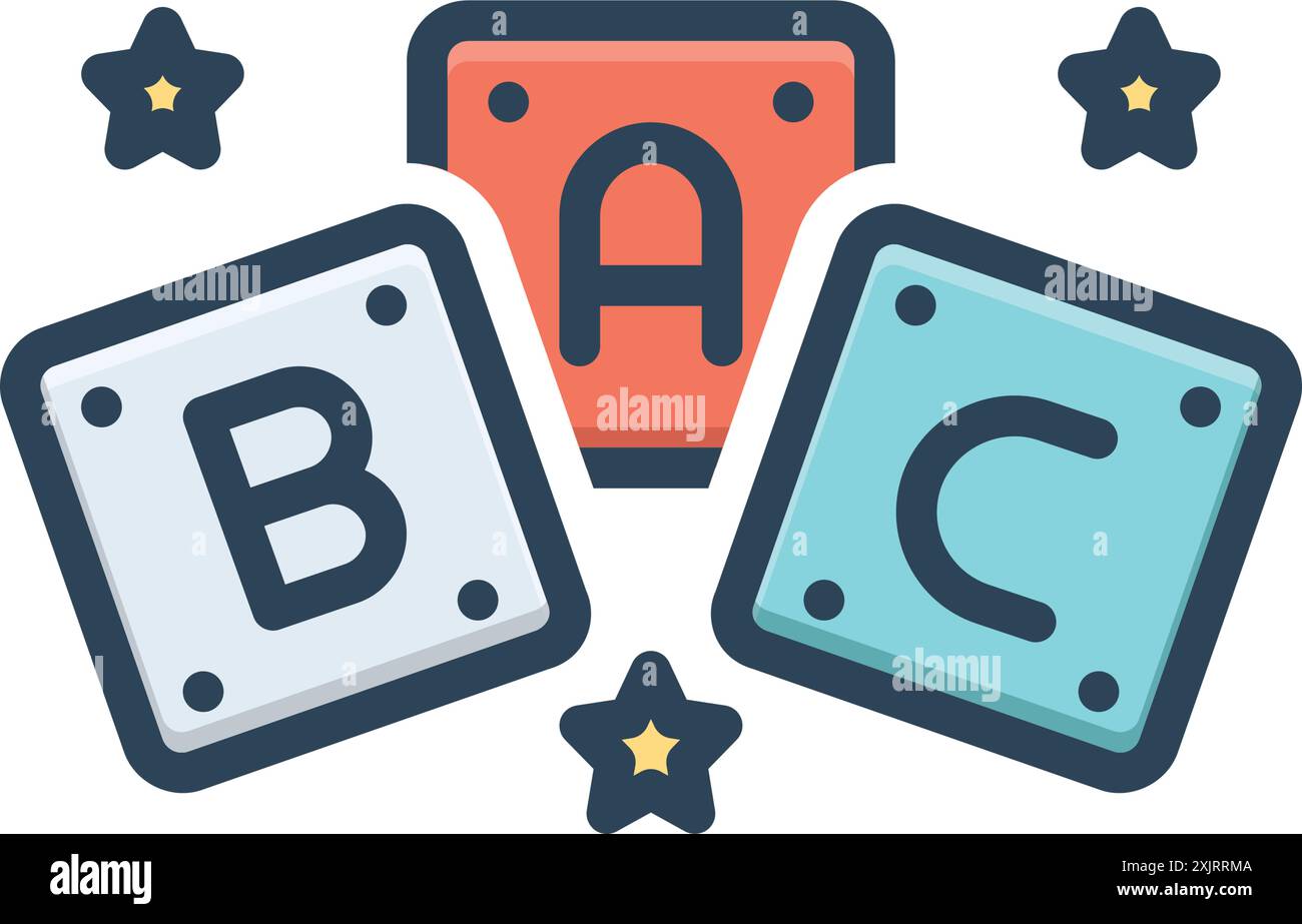 Abc block Stock Vector Images - Alamy