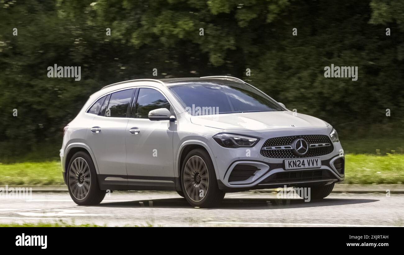 Milton Keynes,UK - July 18th 2024: 2024 white diesel engine Mercedes ...