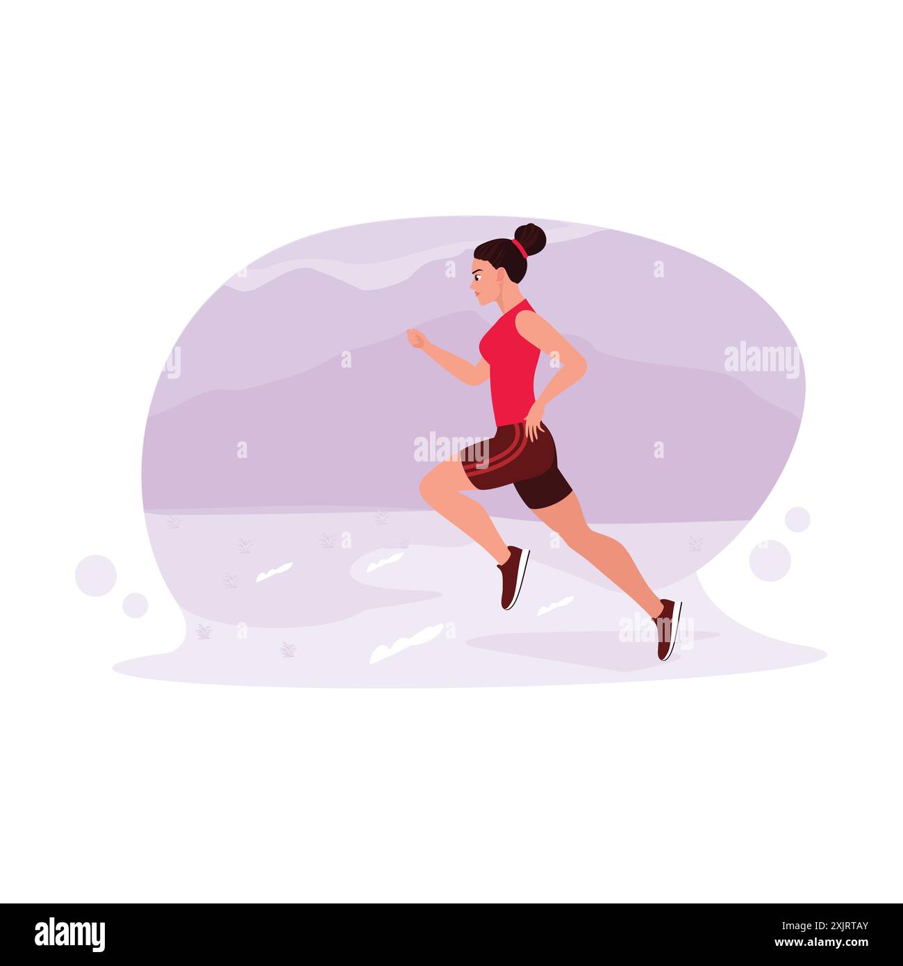 Female sprinter start Stock Vector Images - Alamy