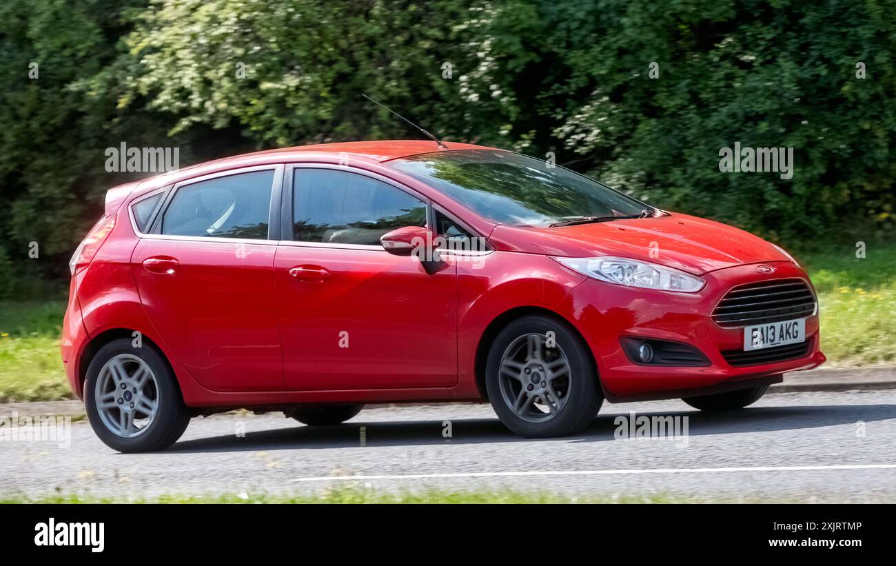 Milton Keynes,UK - July 18th 2024: 2013 red Ford Fiesta hatchback car ...