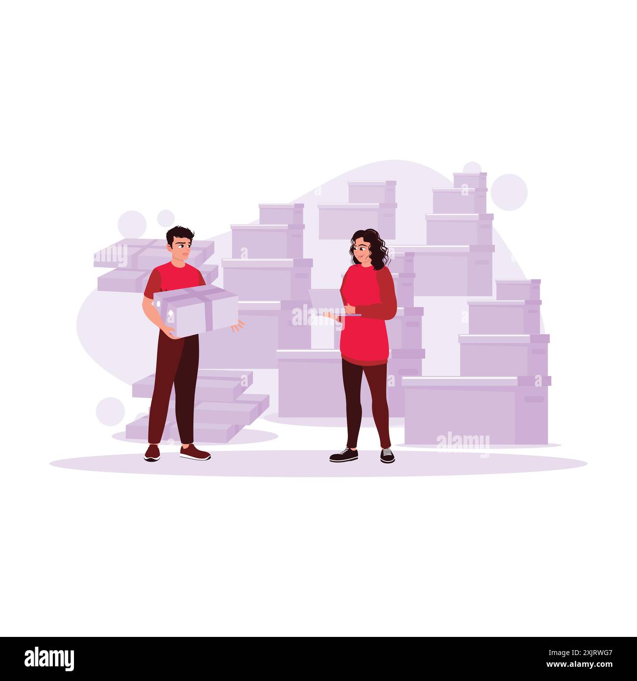 Boxes packages delivery service Cut Out Stock Images & Pictures - Alamy