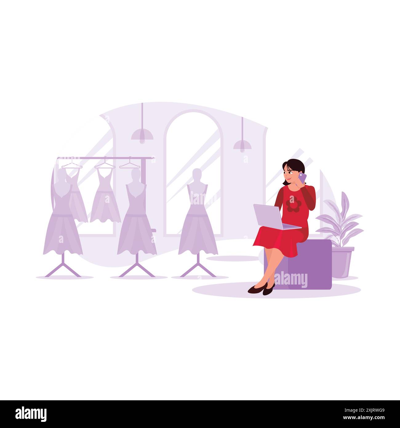 Happily talking woman Stock Vector Images - Alamy Happily talking woman Stock Vector Images - Alamy