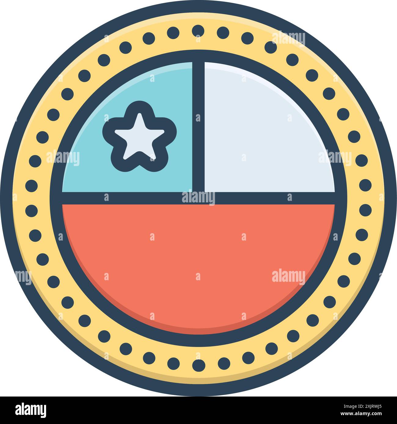 Official vector flag chile Cut Out Stock Images & Pictures - Alamy