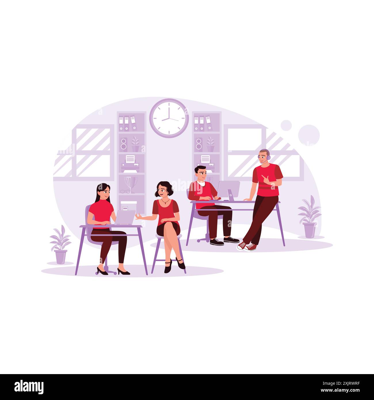 There is a favorable situation between two female and two male ...