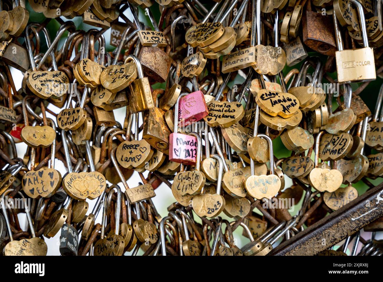 Love lock or Love padlock, that couples lock to symbolize their love ...